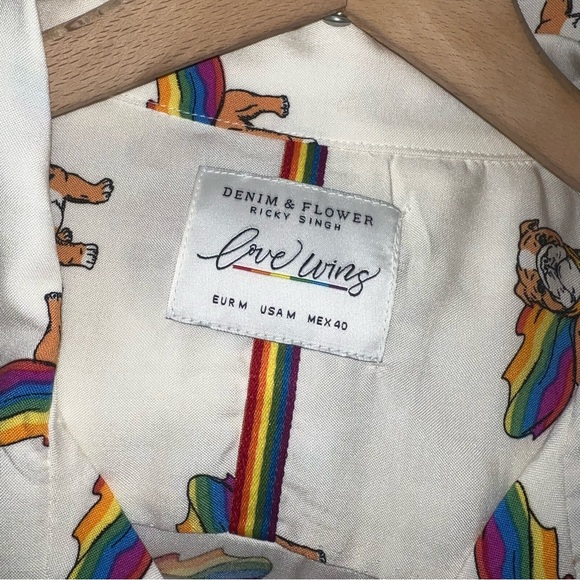 Denim & Flower | Shirts | New Denim Flower Ricky Singh Viscose Bulldog ...